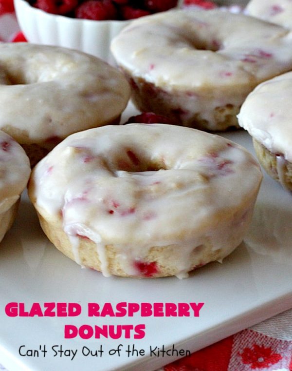 Glazed Raspberry Donuts – Can't Stay Out of the Kitchen