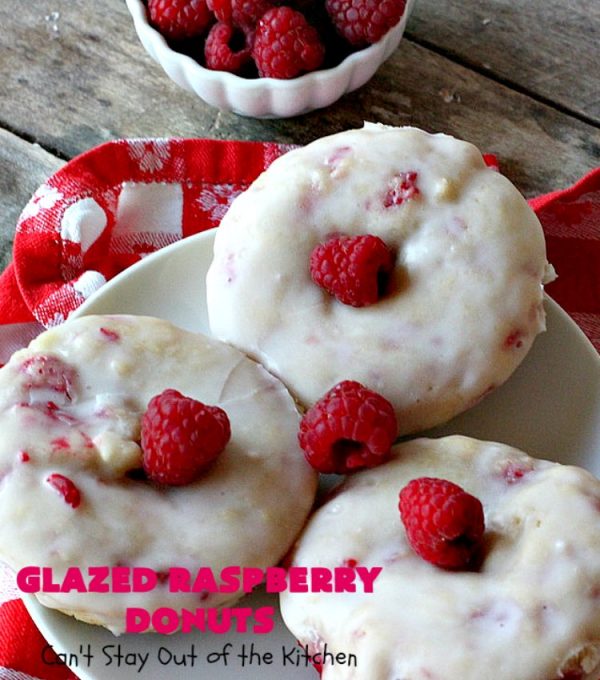Glazed Raspberry Donuts – Can't Stay Out of the Kitchen