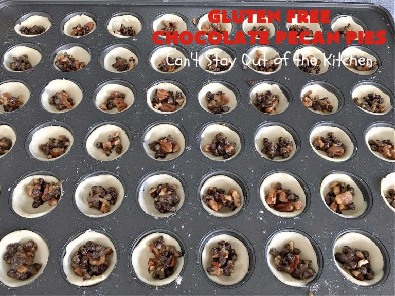 Gluten Free Chocolate Pecan Pies – Can't Stay Out of the Kitchen