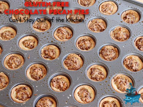 Gluten Free Chocolate Pecan Pies – Can't Stay Out of the Kitchen