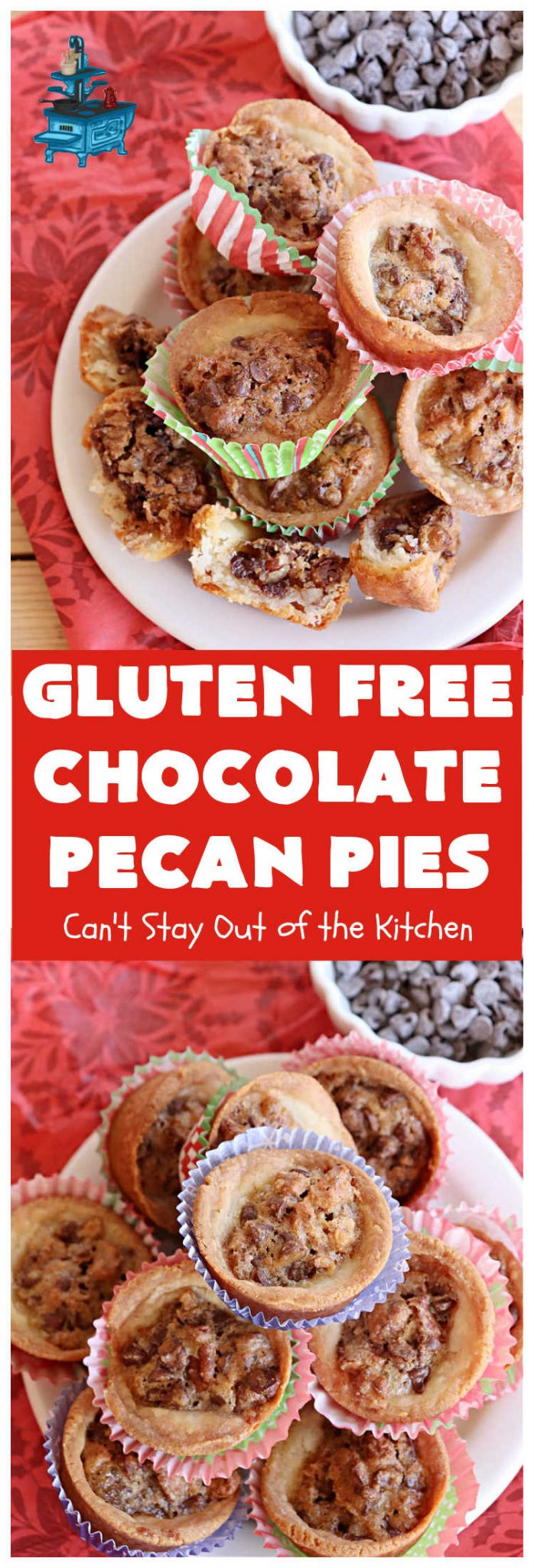 Gluten Free Chocolate Pecan Pies – Can't Stay Out of the Kitchen
