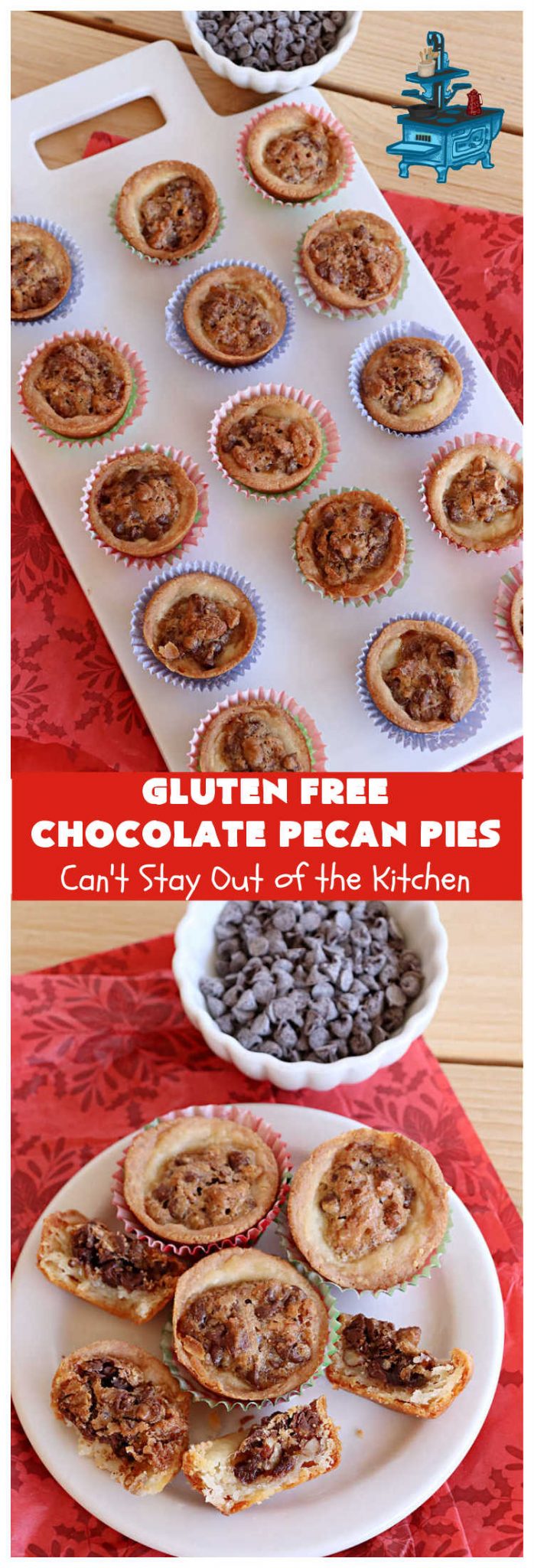 Gluten Free Chocolate Pecan Pies – Can't Stay Out of the Kitchen