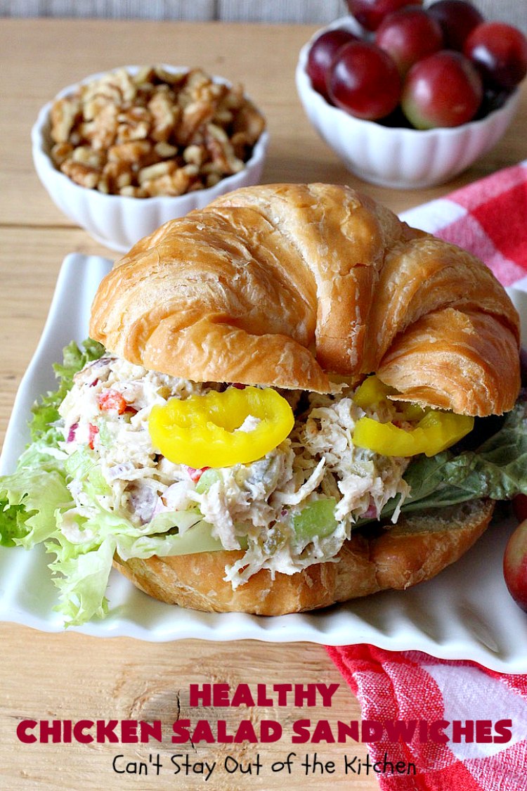Healthy Chicken Salad Sandwiches – Can't Stay Out of the Kitchen