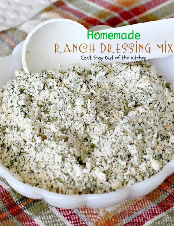 Homemade Ranch Dressing Mix – Can't Stay Out of the Kitchen