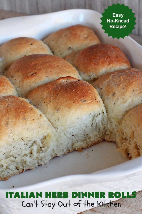 Italian Herb Dinner Rolls – Can't Stay Out of the Kitchen