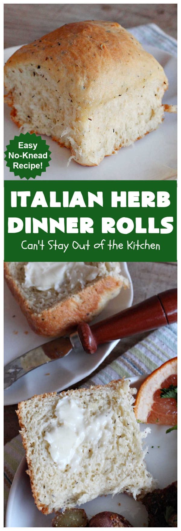 Italian Herb Dinner Rolls – Can't Stay Out of the Kitchen