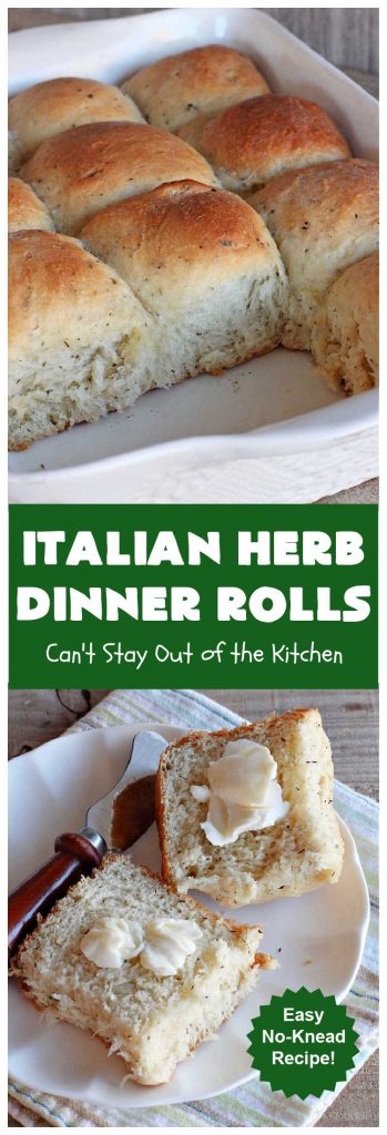 Italian Herb Dinner Rolls – Can't Stay Out of the Kitchen