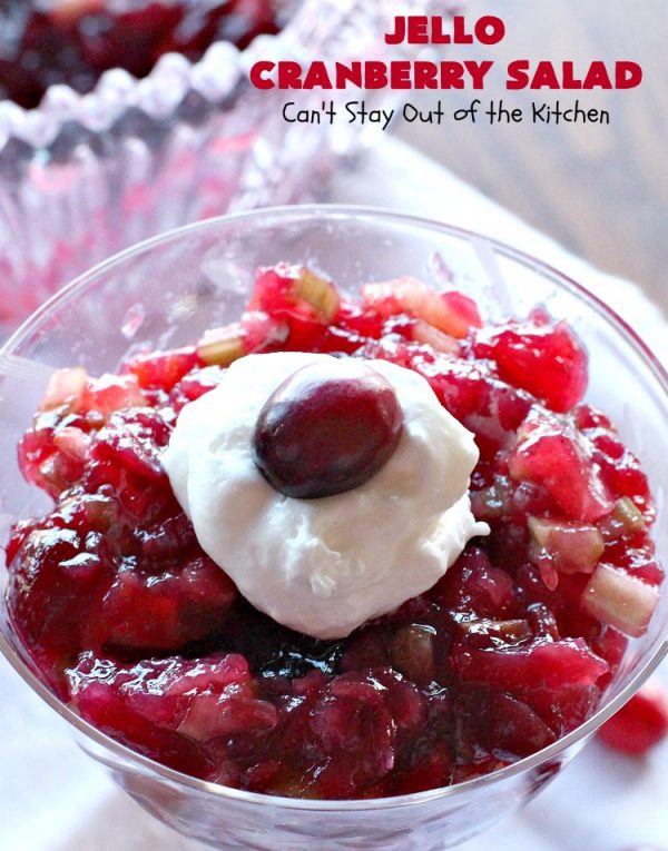 Jello Cranberry Salad – Can't Stay Out of the Kitchen