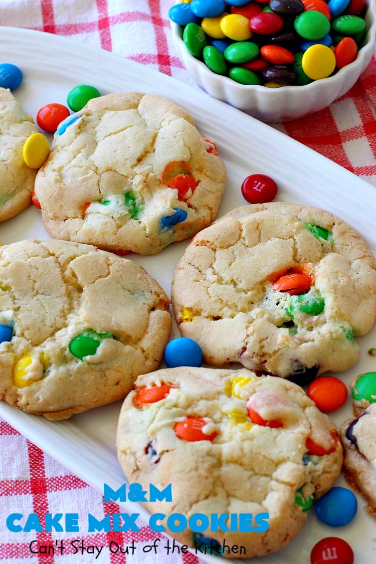 M&M Cake Mix Cookies – Can't Stay Out of the Kitchen