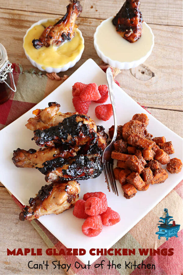 Maple Glazed Chicken Wings – Can't Stay Out of the Kitchen