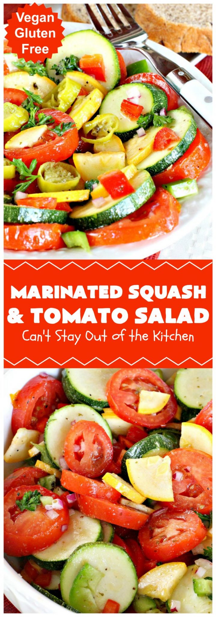 Marinated Squash and Tomato Salad – Can't Stay Out of the Kitchen
