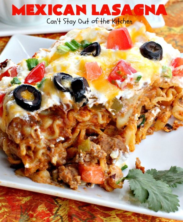 Mexican Lasagna – Can't Stay Out of the Kitchen