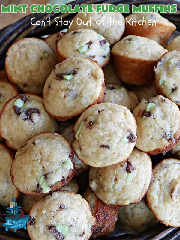 Mint Chocolate Fudge Muffins – Can't Stay Out of the Kitchen