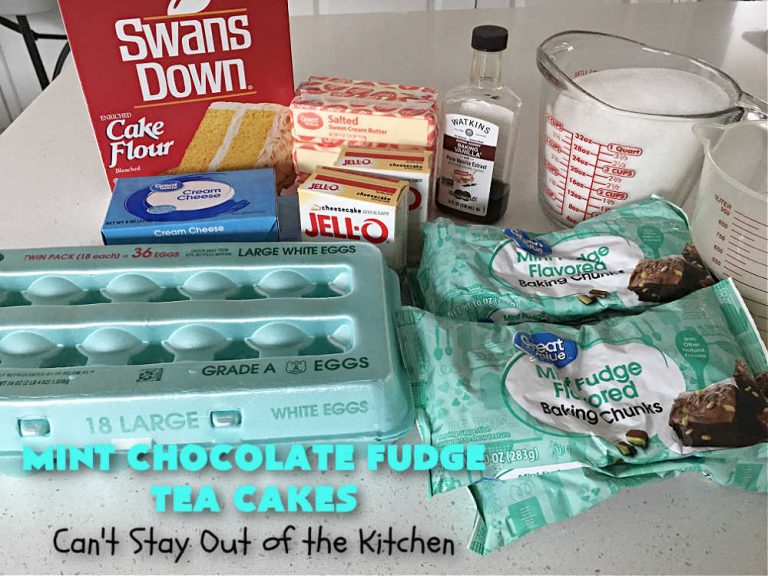 Mint Chocolate Fudge Tea Cakes – Can't Stay Out of the Kitchen