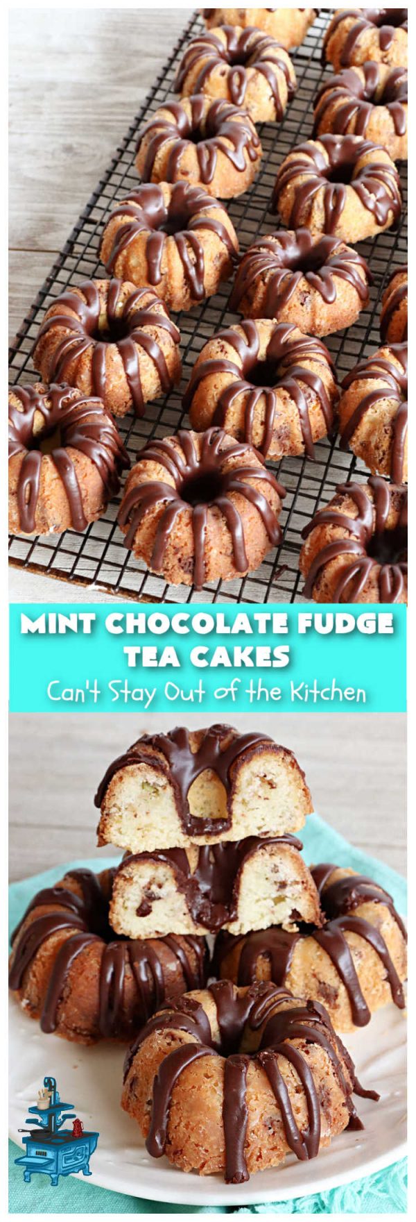 Mint Chocolate Fudge Tea Cakes – Can't Stay Out of the Kitchen