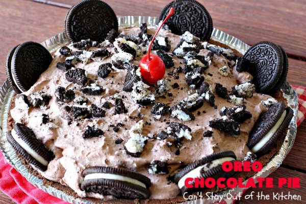 Oreo Chocolate Pie – Can't Stay Out of the Kitchen