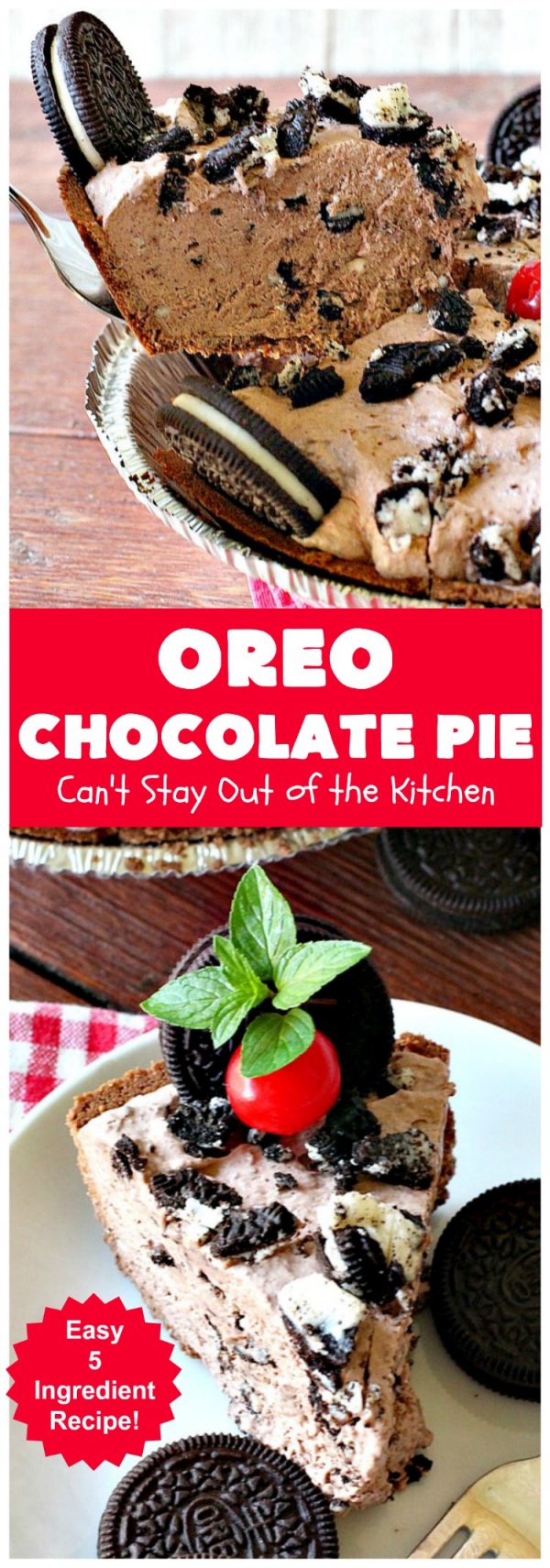 Oreo Chocolate Pie – Can't Stay Out of the Kitchen