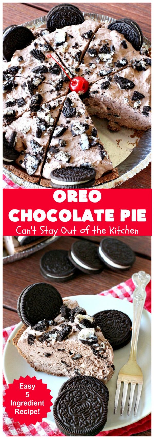 Oreo Chocolate Pie – Can't Stay Out of the Kitchen