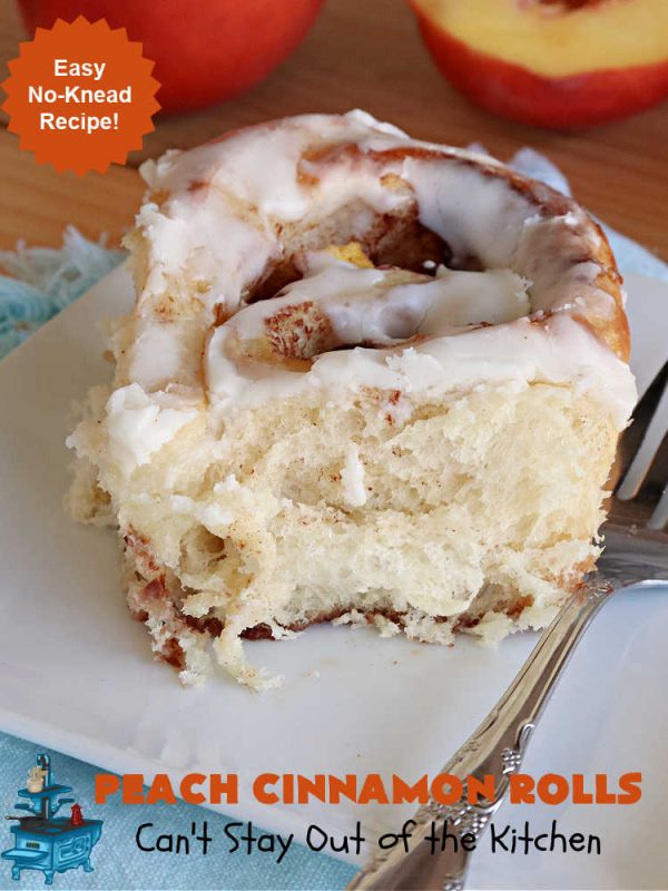 Peach Cinnamon Rolls – Can't Stay Out of the Kitchen
