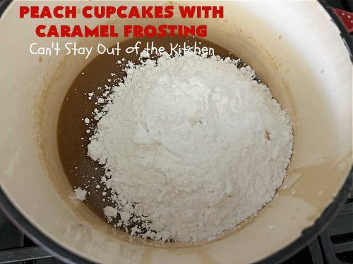 Peach Cupcakes with Caramel Frosting – Can't Stay Out of the Kitchen