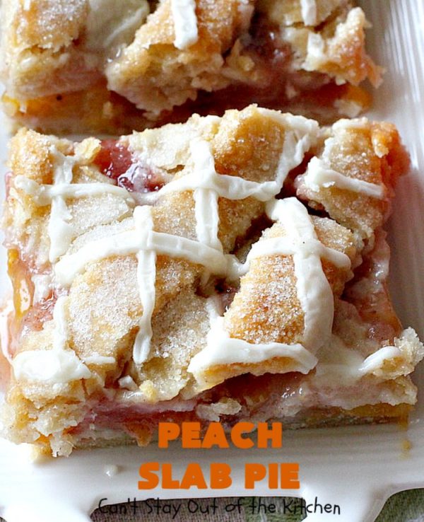 Peach Slab Pie – Can't Stay Out of the Kitchen