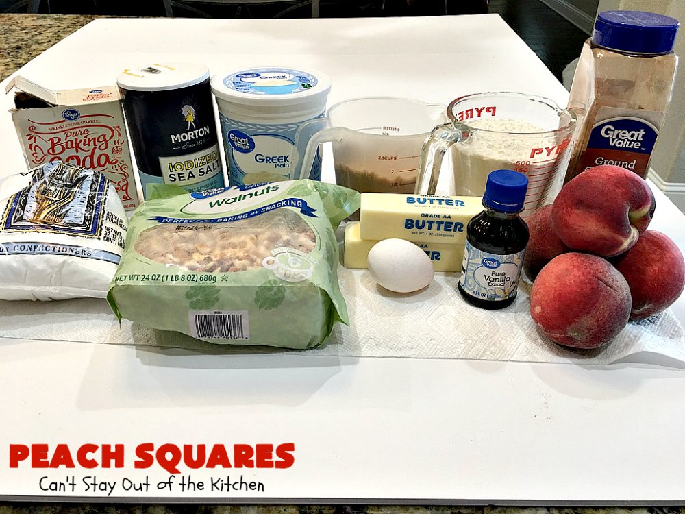 Peach Squares – Can't Stay Out of the Kitchen