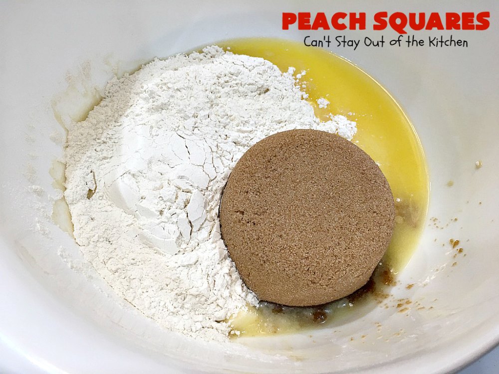 Peach Squares – Can't Stay Out of the Kitchen
