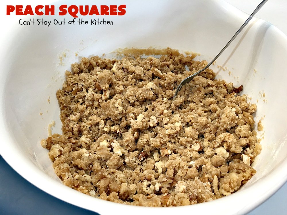 Peach Squares – Can't Stay Out of the Kitchen