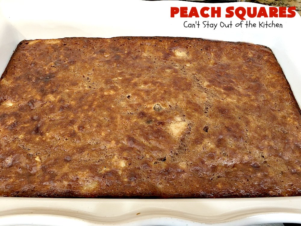 Peach Squares – Can't Stay Out of the Kitchen