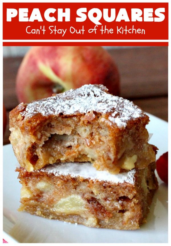 Peach Squares – Can't Stay Out of the Kitchen