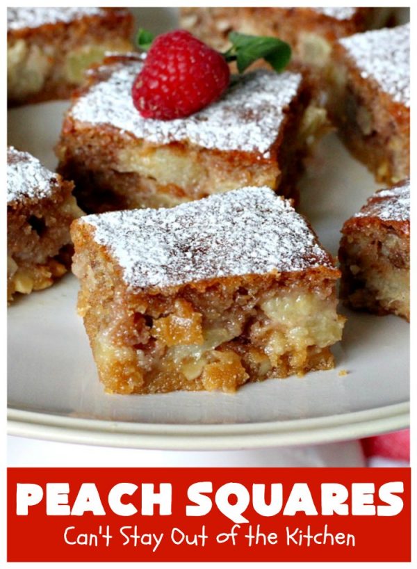 Peach Squares – Can't Stay Out of the Kitchen