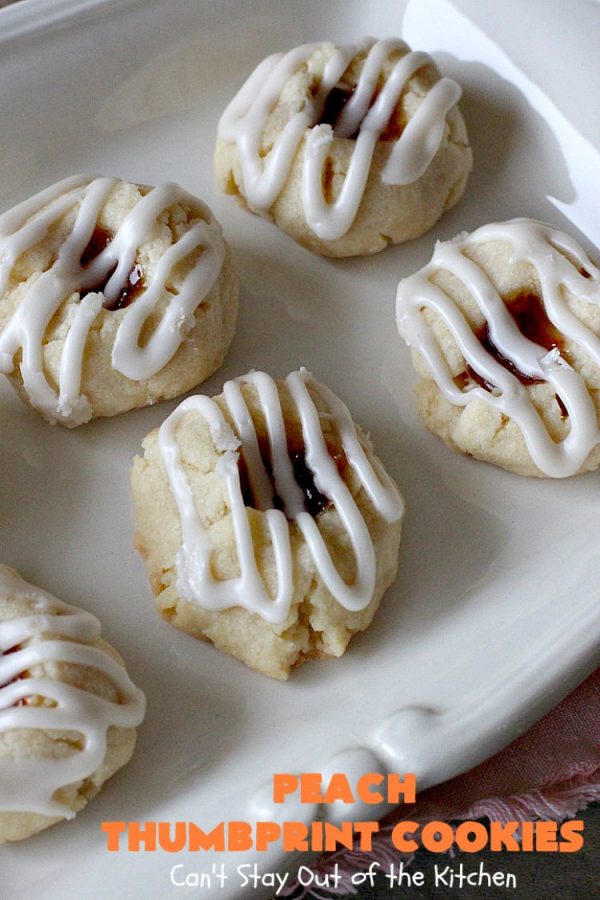 Peach Thumbprint Cookies – Can't Stay Out of the Kitchen