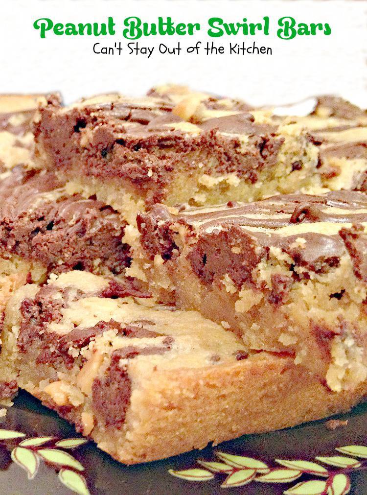 Peanut Butter Swirl Bars – Recipe Pix 14 461 – Can't Stay Out of the ...