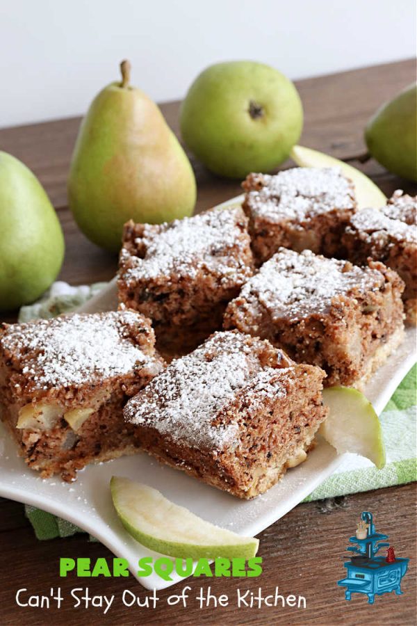 Pear Squares – Can't Stay Out of the Kitchen