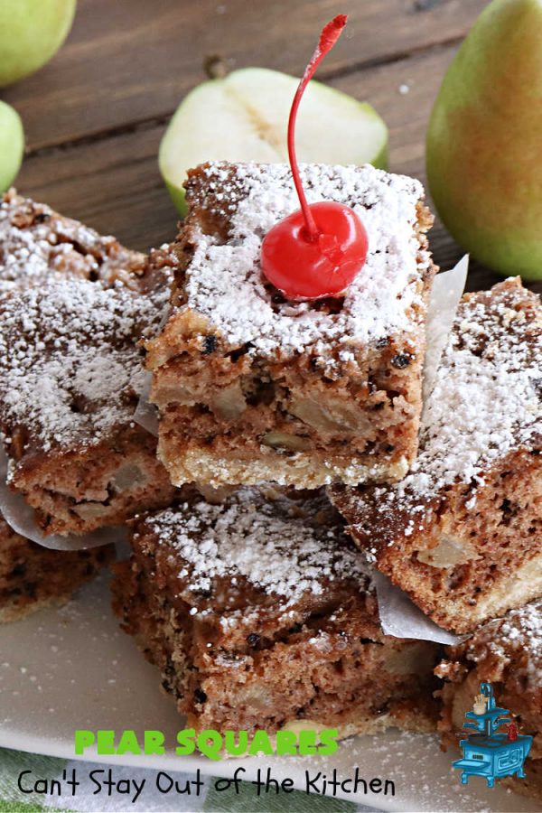 Pear Squares – Can't Stay Out of the Kitchen