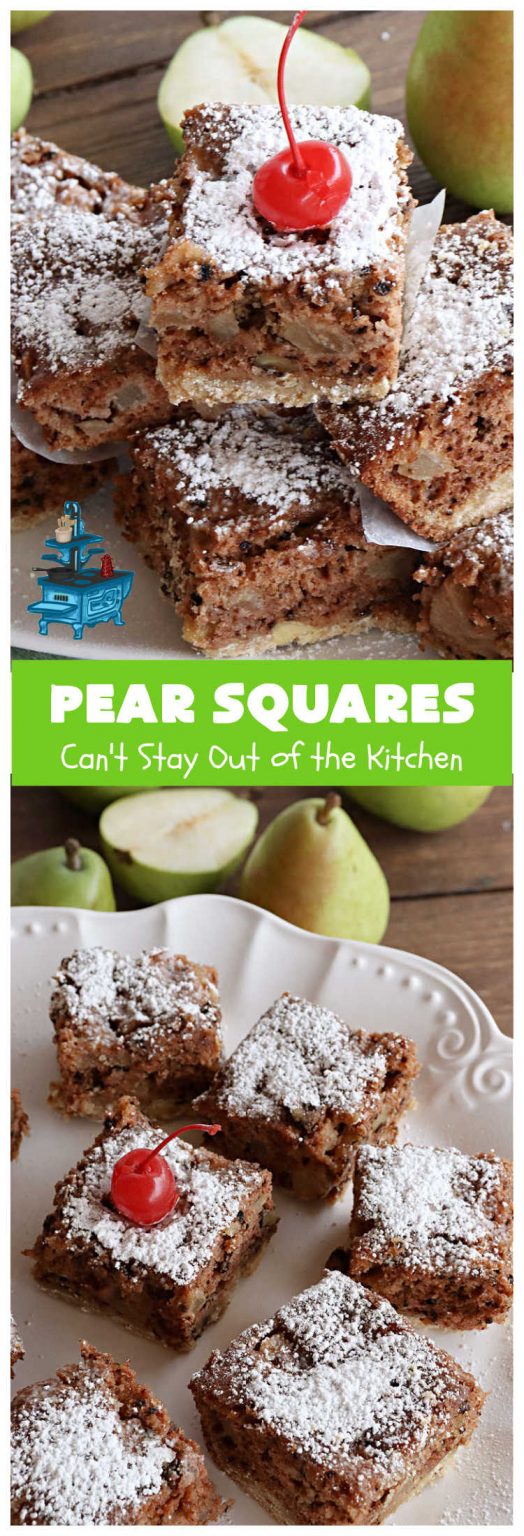Pear Squares – Can't Stay Out of the Kitchen