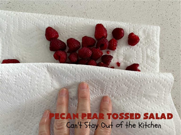 Pecan Pear Tossed Salad – Can't Stay Out of the Kitchen