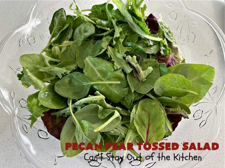 Pecan Pear Tossed Salad – Can't Stay Out of the Kitchen