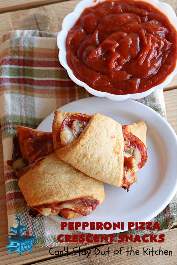 Pepperoni Pizza Crescent Snacks – Can't Stay Out of the Kitchen