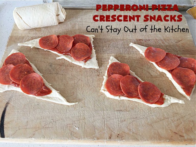 Pepperoni Pizza Crescent Snacks – Can't Stay Out of the Kitchen