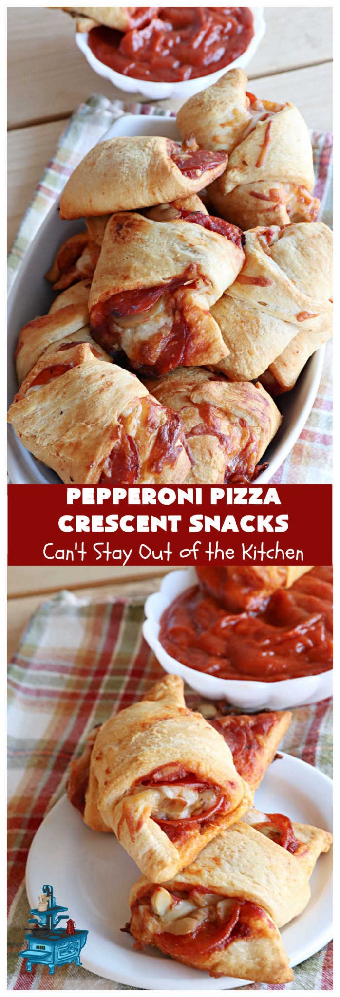 Pepperoni Pizza Crescent Snacks – Can't Stay Out of the Kitchen