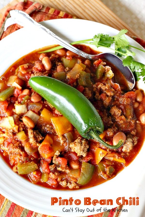 Pinto Bean Chili – Can't Stay Out of the Kitchen