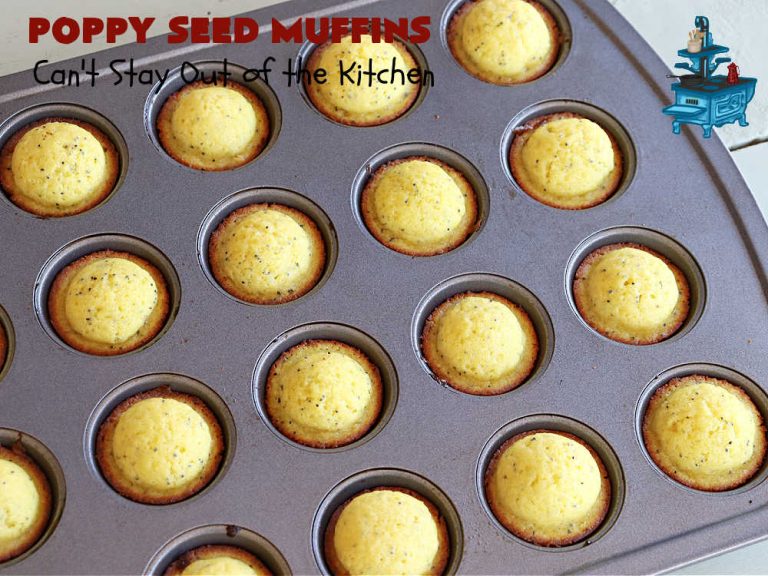 Poppy Seed Muffins – Can't Stay Out of the Kitchen