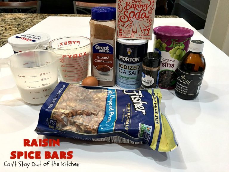 Raisin Spice Bars – Can't Stay Out of the Kitchen