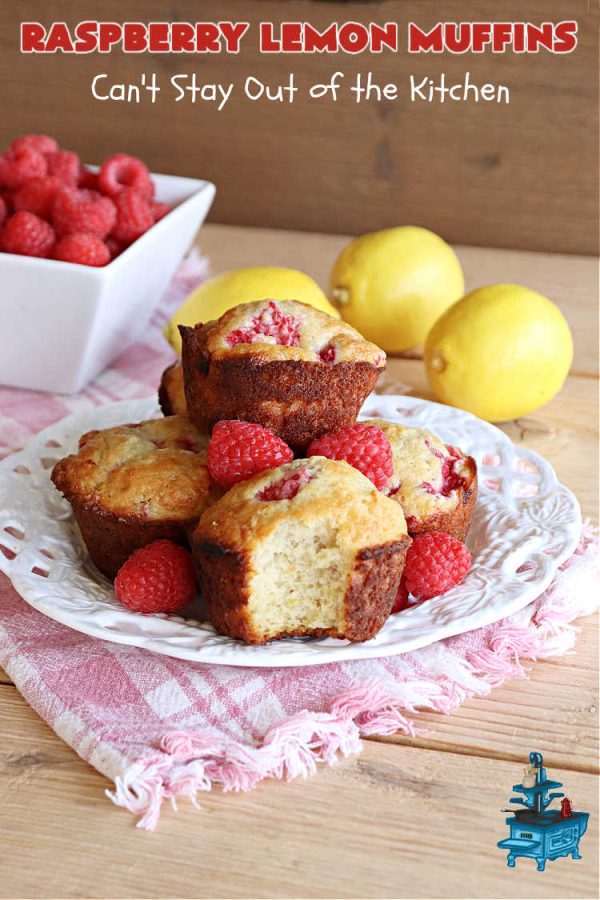 Raspberry Lemon Muffins – Can't Stay Out of the Kitchen