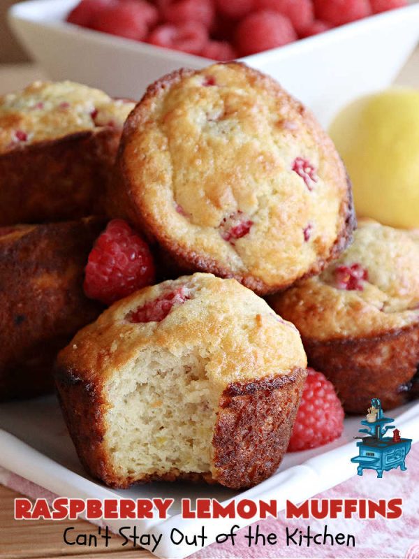 Raspberry Lemon Muffins – Can't Stay Out of the Kitchen