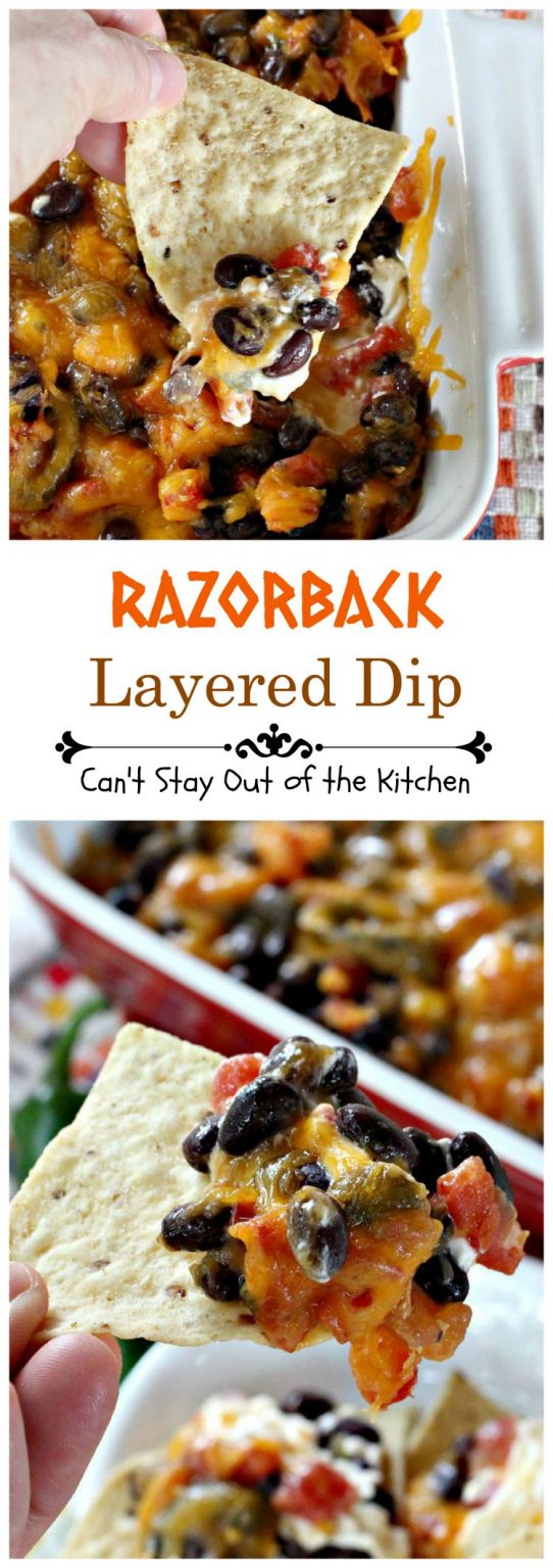 Razorback Layered Dip – Can't Stay Out of the Kitchen