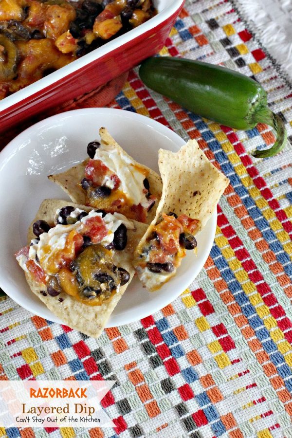 Razorback Layered Dip – Can't Stay Out of the Kitchen