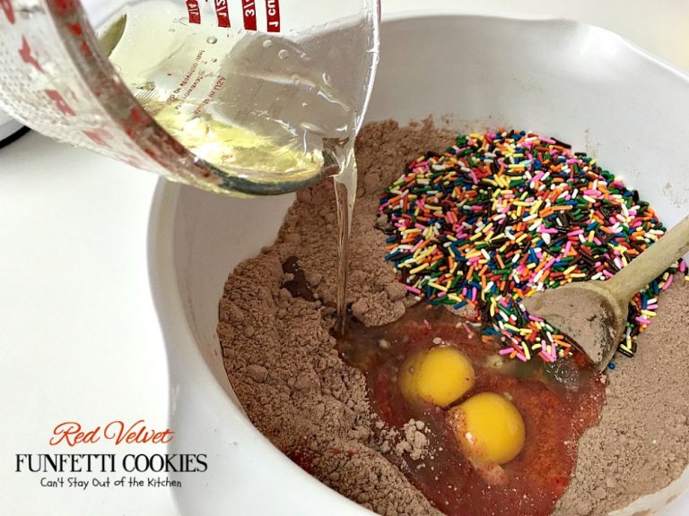 Red Velvet Funfetti Cookies – Can't Stay Out of the Kitchen