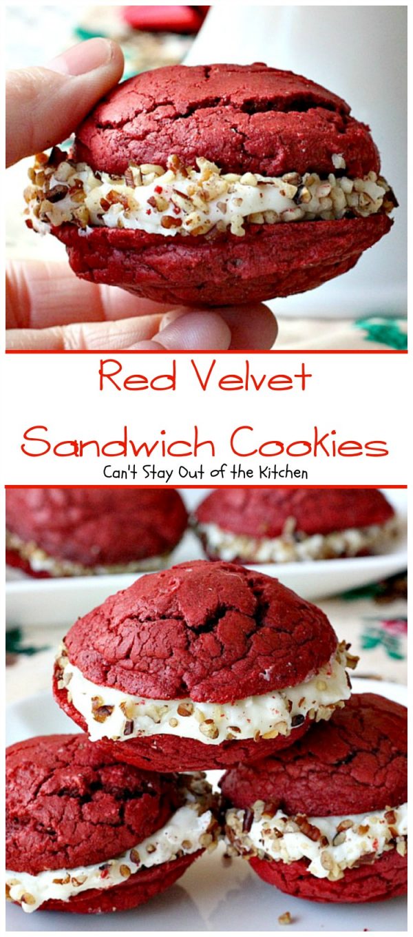 Red Velvet Sandwich Cookies – Can't Stay Out of the Kitchen